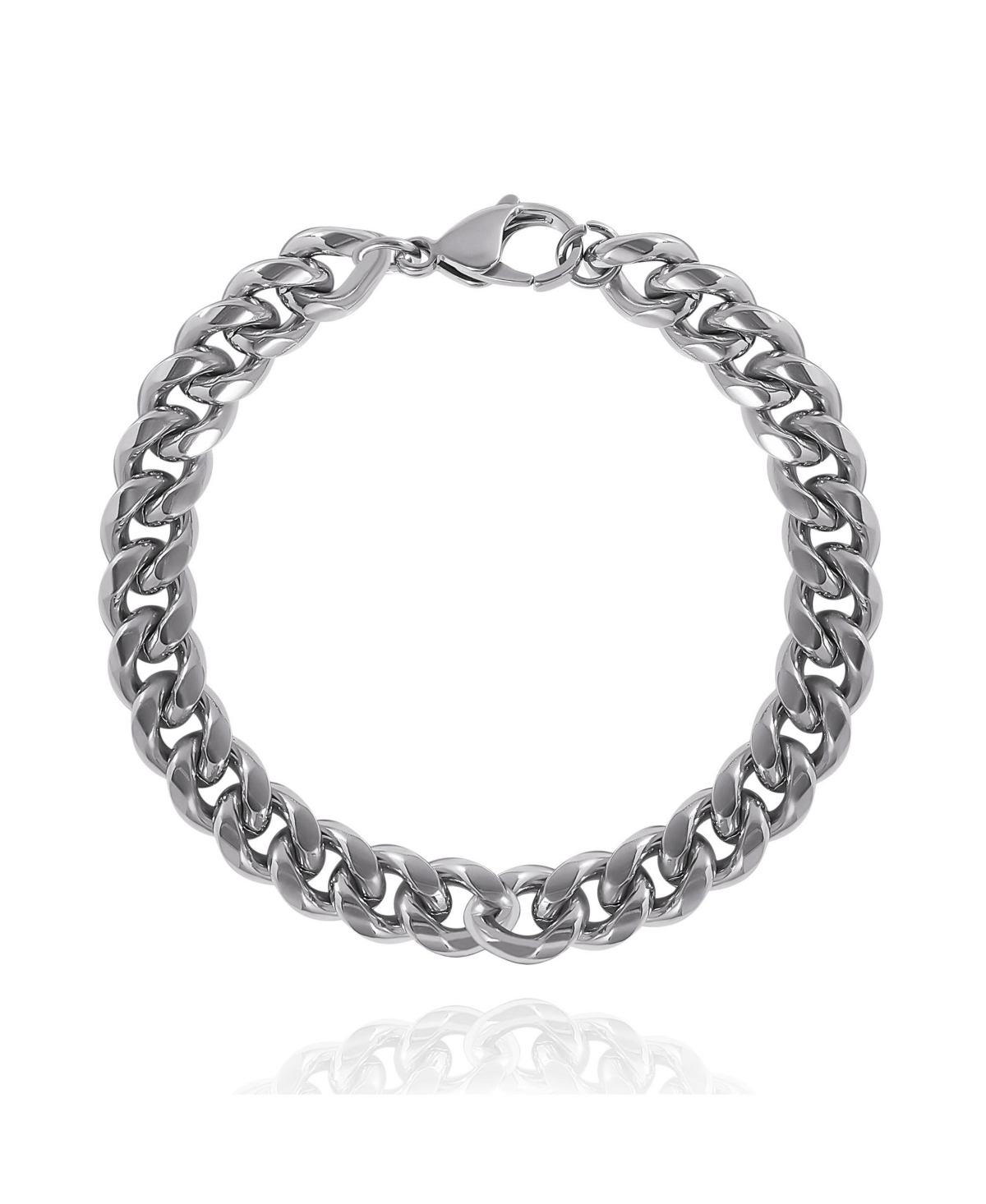 Click here for Lucky Brand Mens Silver-Tone Curb Chain Bracelet -... prices