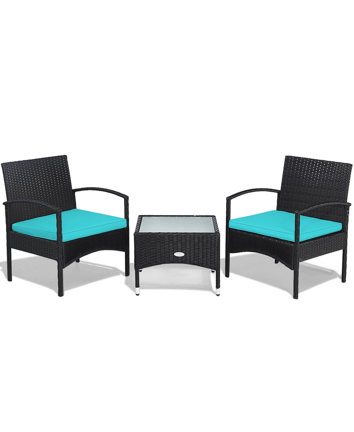 Click here for Gymax 3 Pcs Patio Wicker Rattan Furniture Set Coff... prices