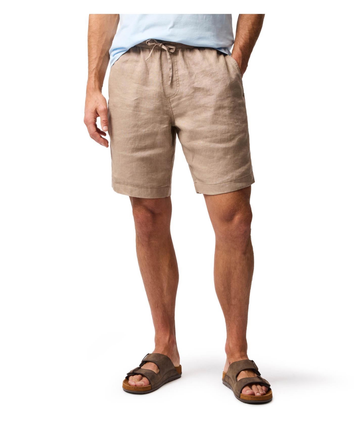 Click here for Rodd & Gunn Mens Linen 9 Resort Short - Dark taupe... prices