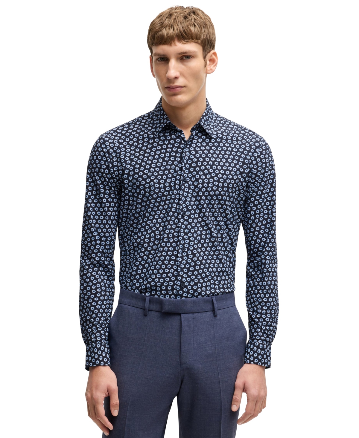 Click here for Boss by Hugo Boss Mens Floral Print Slim Fit Dress... prices
