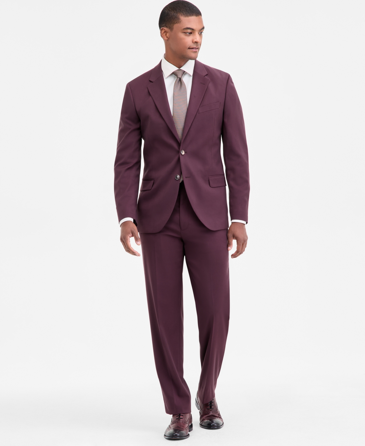 Click here for Nautica Mens Modern-Fit Stretch Suit - Burgundy prices
