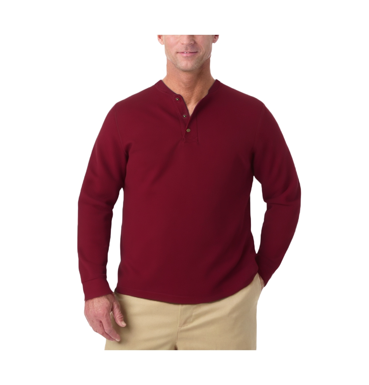 Click here for KingSize Big & Tall Bonded Sherpa Waffle Henley -... prices