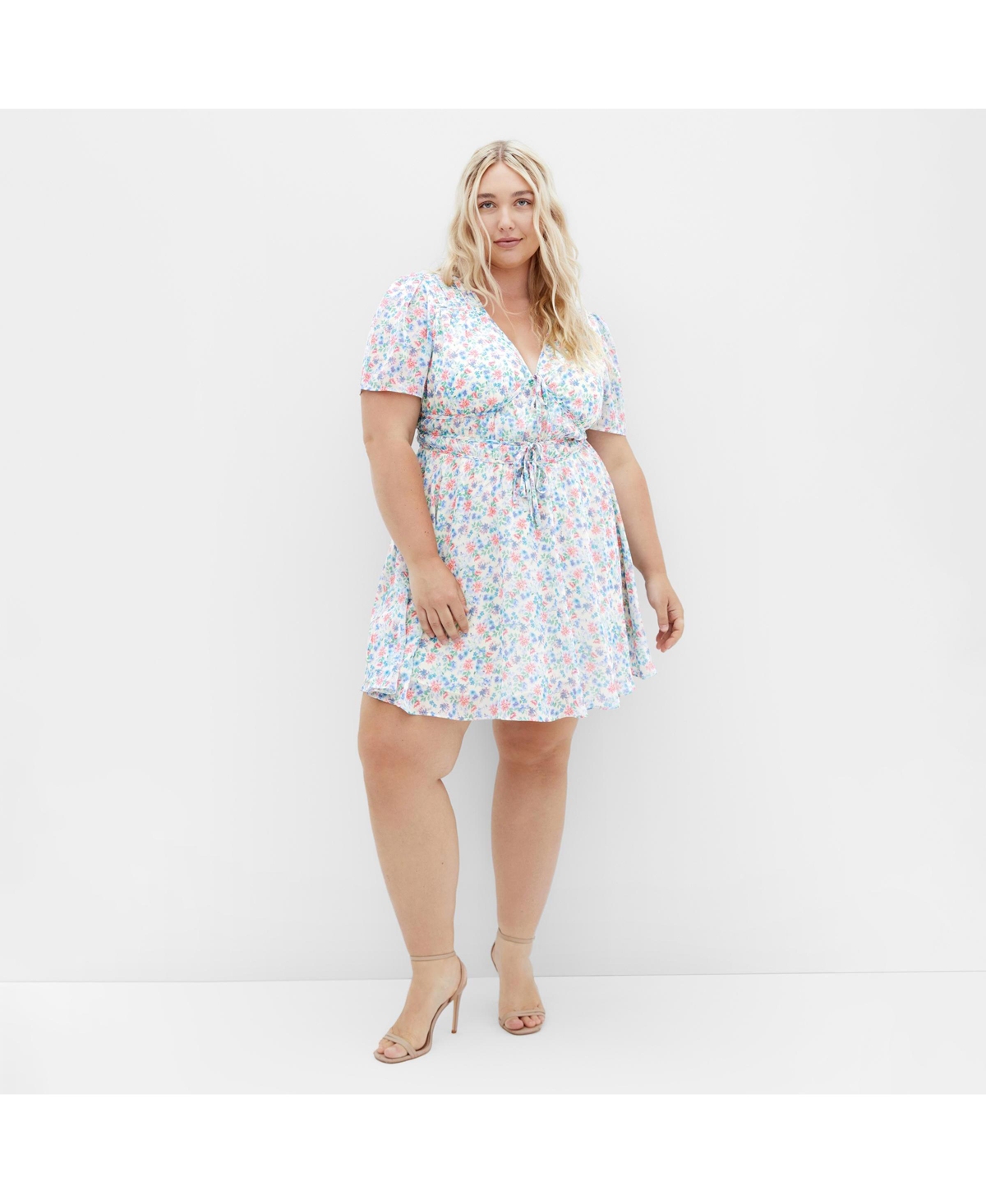Click here for City Chic Plus Size Cara Print Dress - Delicate di... prices