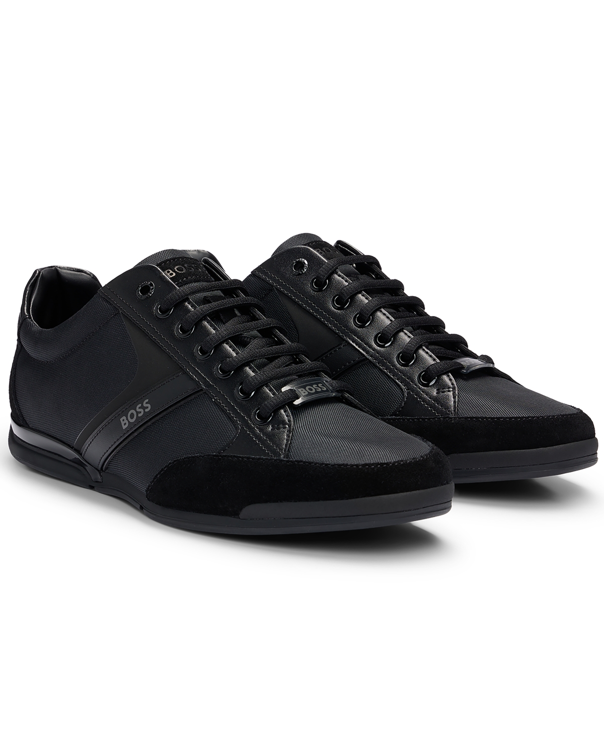 Click here for Boss by Hugo Boss Mens Mixed-Material Trainers Sne... prices