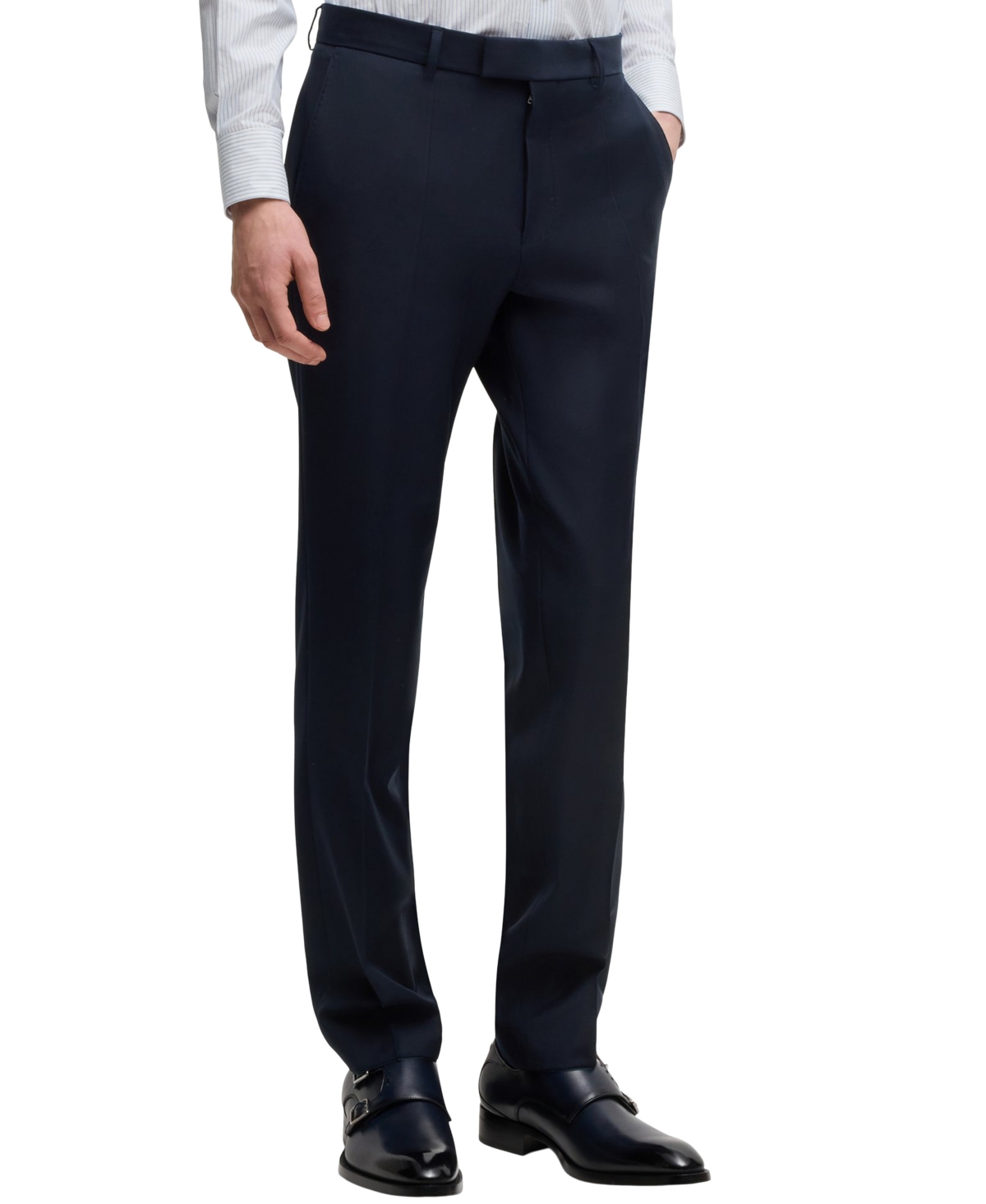 Click here for Boss by Hugo Boss Mens Virgin Wool Slim-Fit Trouse... prices
