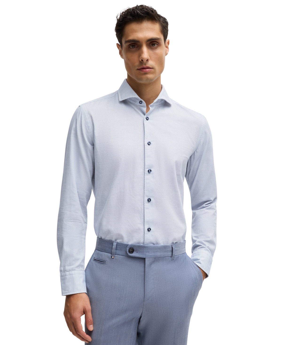 Click here for Boss by Hugo Boss Mens Spread Collar Casual-Fit Dr... prices