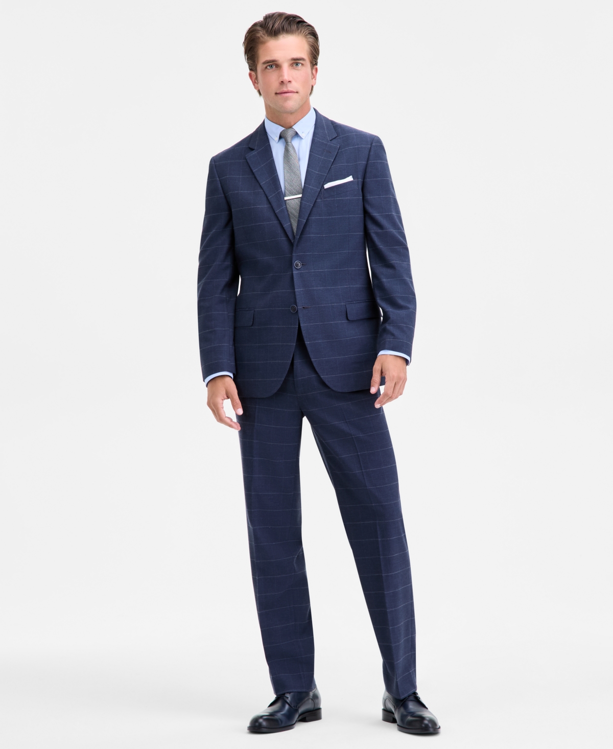 Click here for Nautica Mens Modern-Fit Stretch Suit - Blue Window... prices
