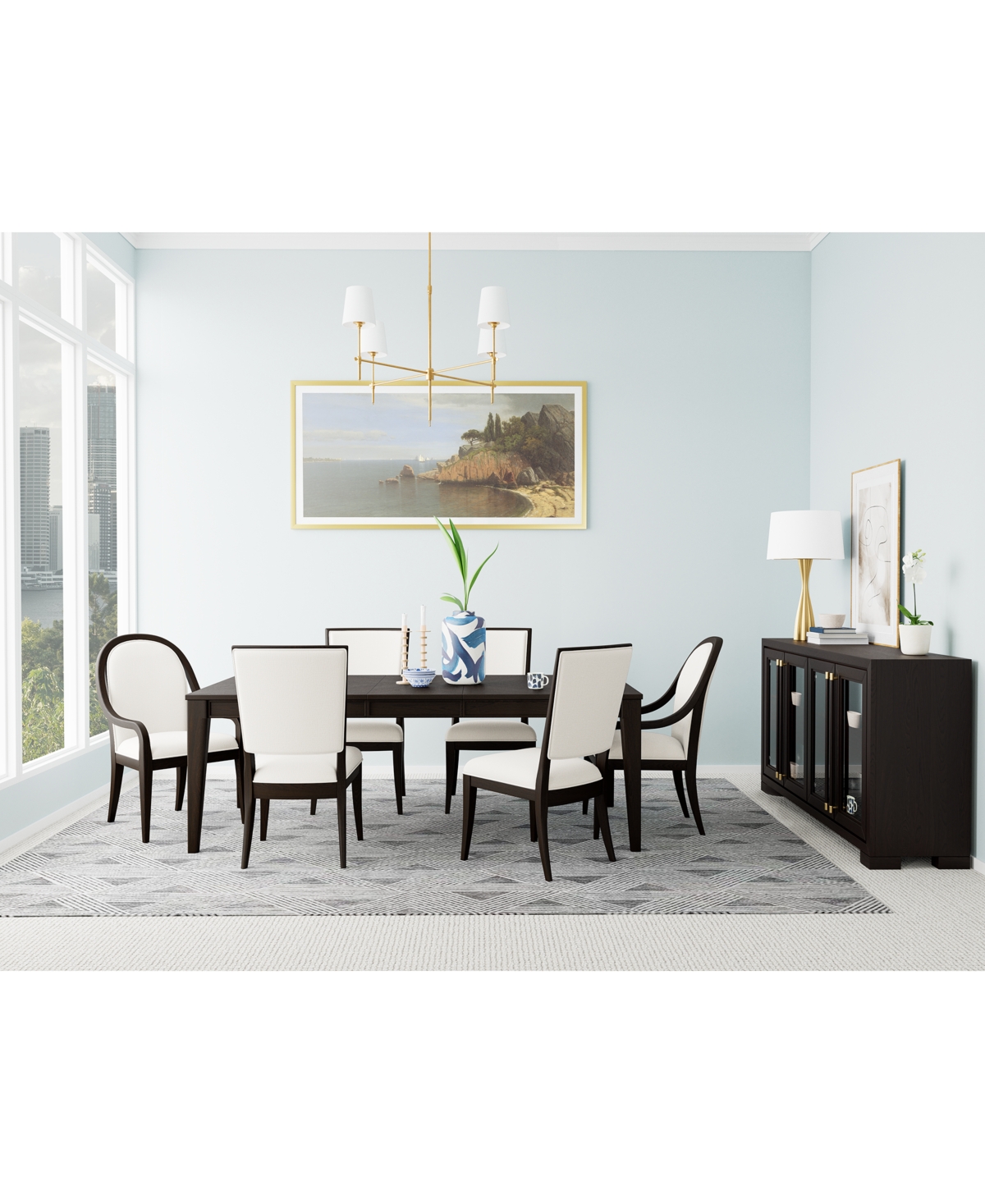 Click here for Mazen 7-Pc. Dining Set (Table  4 Side Chairs & 2 A... prices