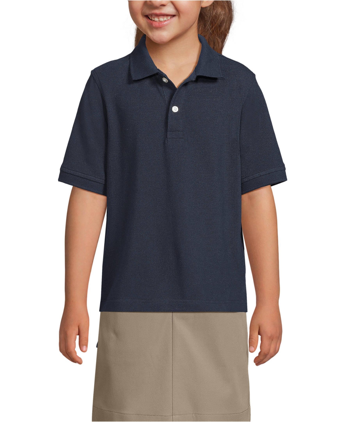 Click here for Lands End Girls Short Sleeve Mesh Polo Shirt - Cla... prices