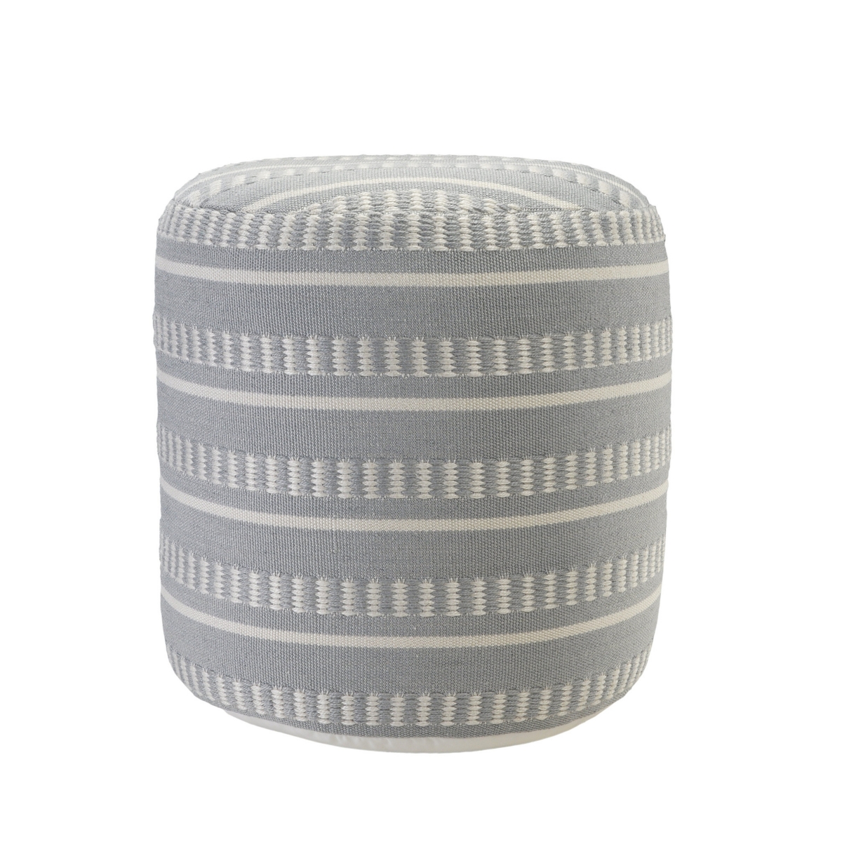 Click here for Striped Round Polyester Pouf Ottoman for Patio and... prices