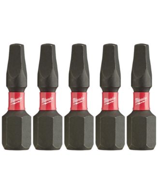 Milwaukee 48-32-4605 5 Pack SHOCKWAVE Impact Square Recess #2 Insert ...