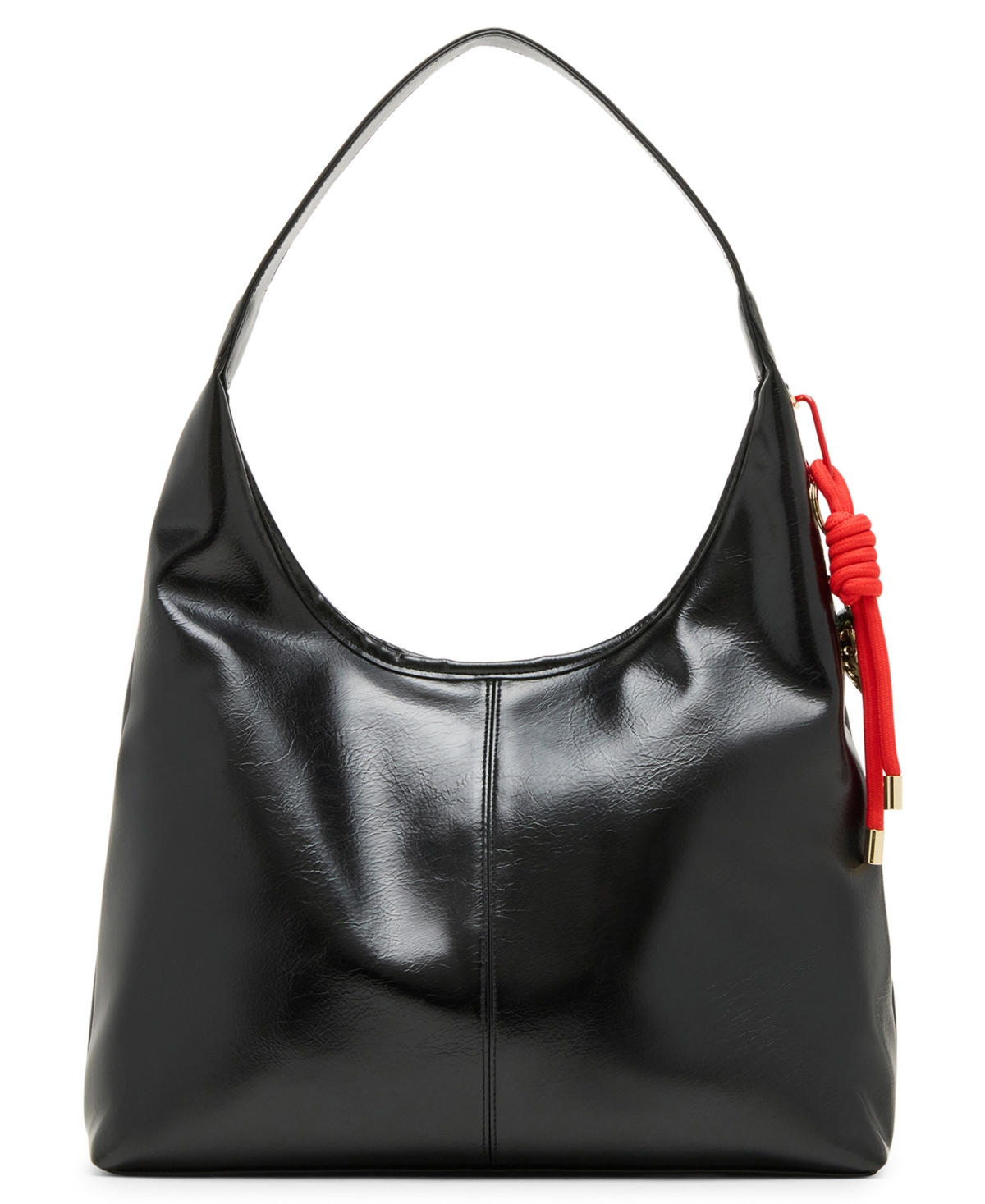 Click here for Madden Girl Carly Crinkle Medium Hobo Bag - Black prices