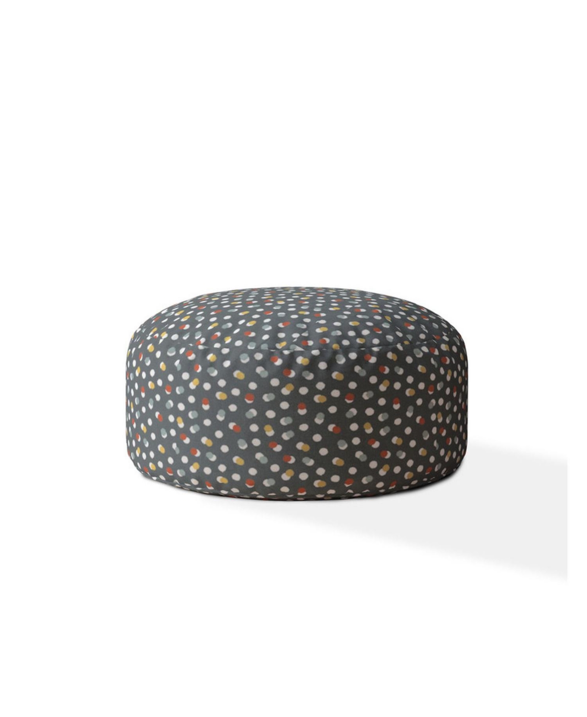 Click here for Round Floral Motif Cotton Pouf Ottoman – De... prices