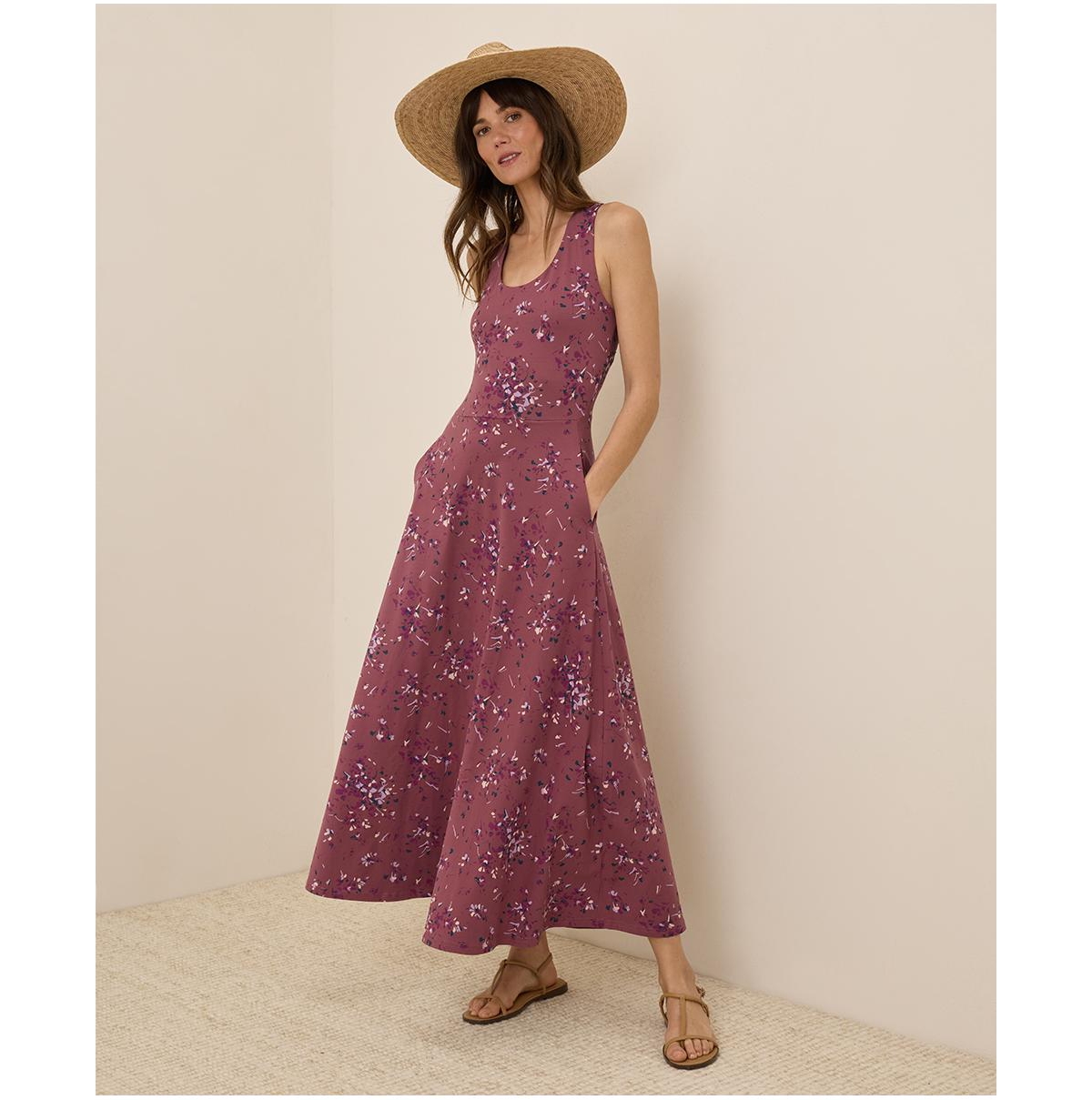 Click here for Pact Womens Organic Cotton Fit & Flare Open Back M... prices