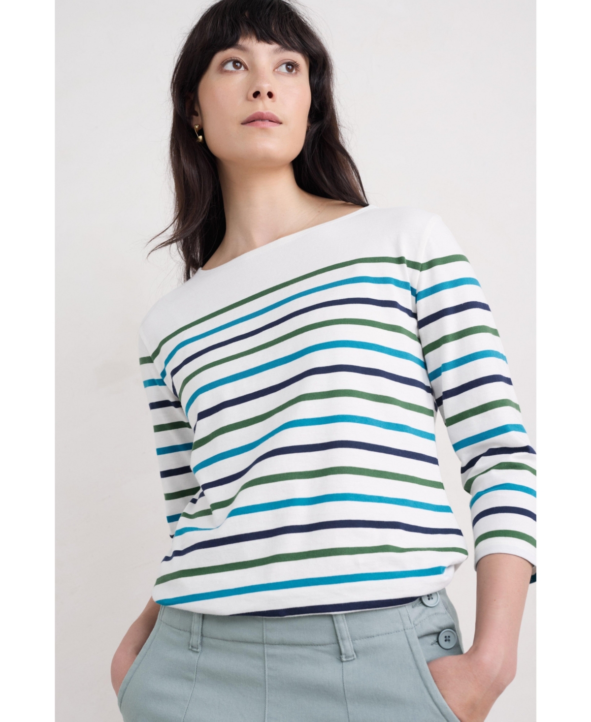 Click here for Seasalt Cornwall Womens Sailor Top - Tri mini corn... prices