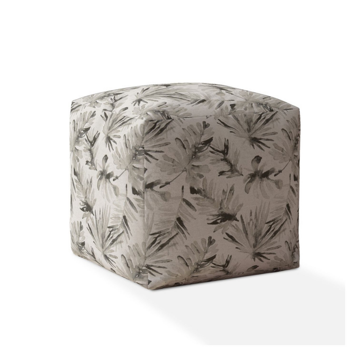 Click here for Cotton Pouf Ottoman with Floral Design – Tr... prices