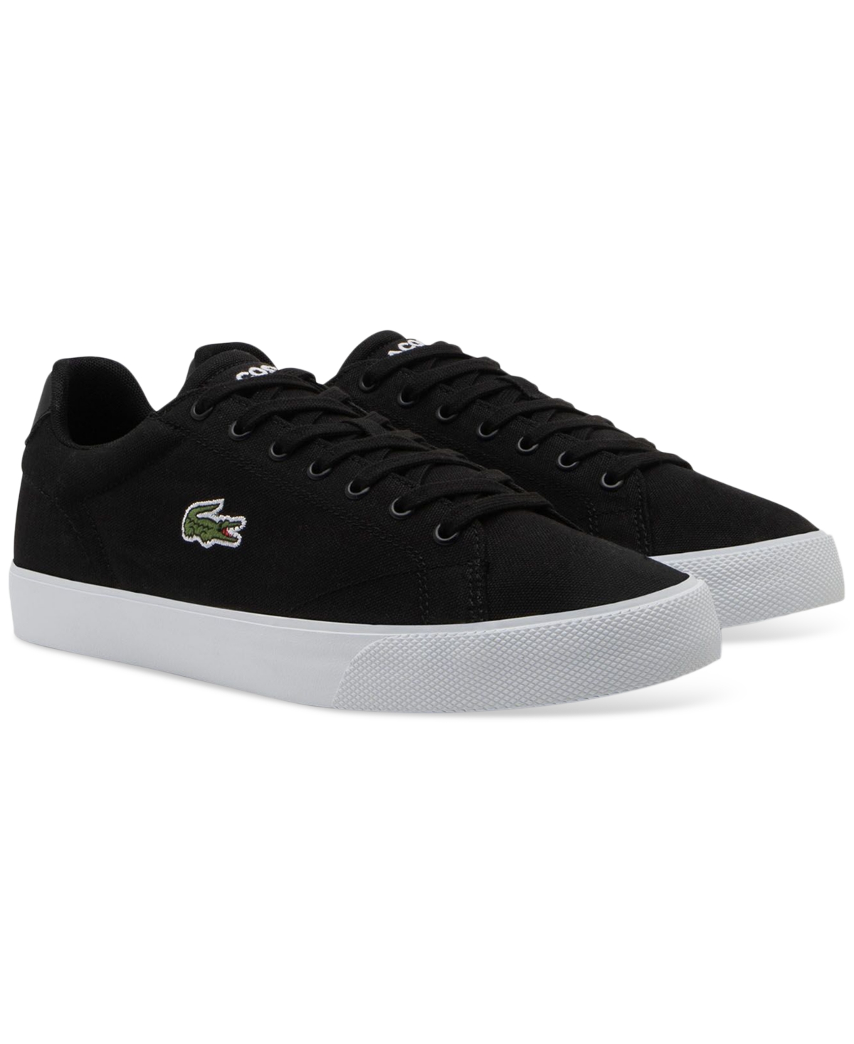 Click here for Lacoste Mens Lerond Low-Profile Sneaker - Black/Wh... prices