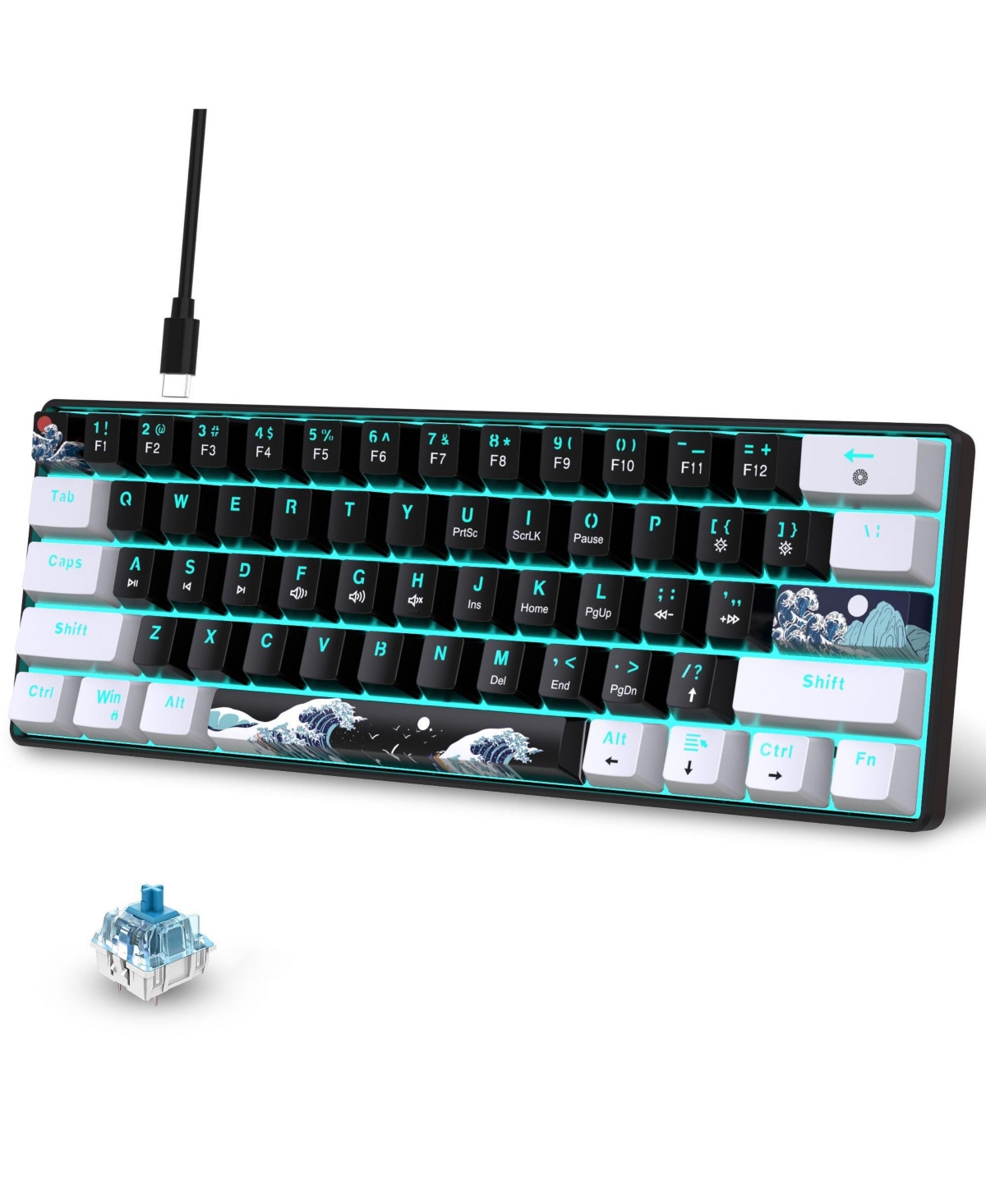 Click here for 60 Mechanical Gaming Keyboard 61 Keys Blue Switche... prices