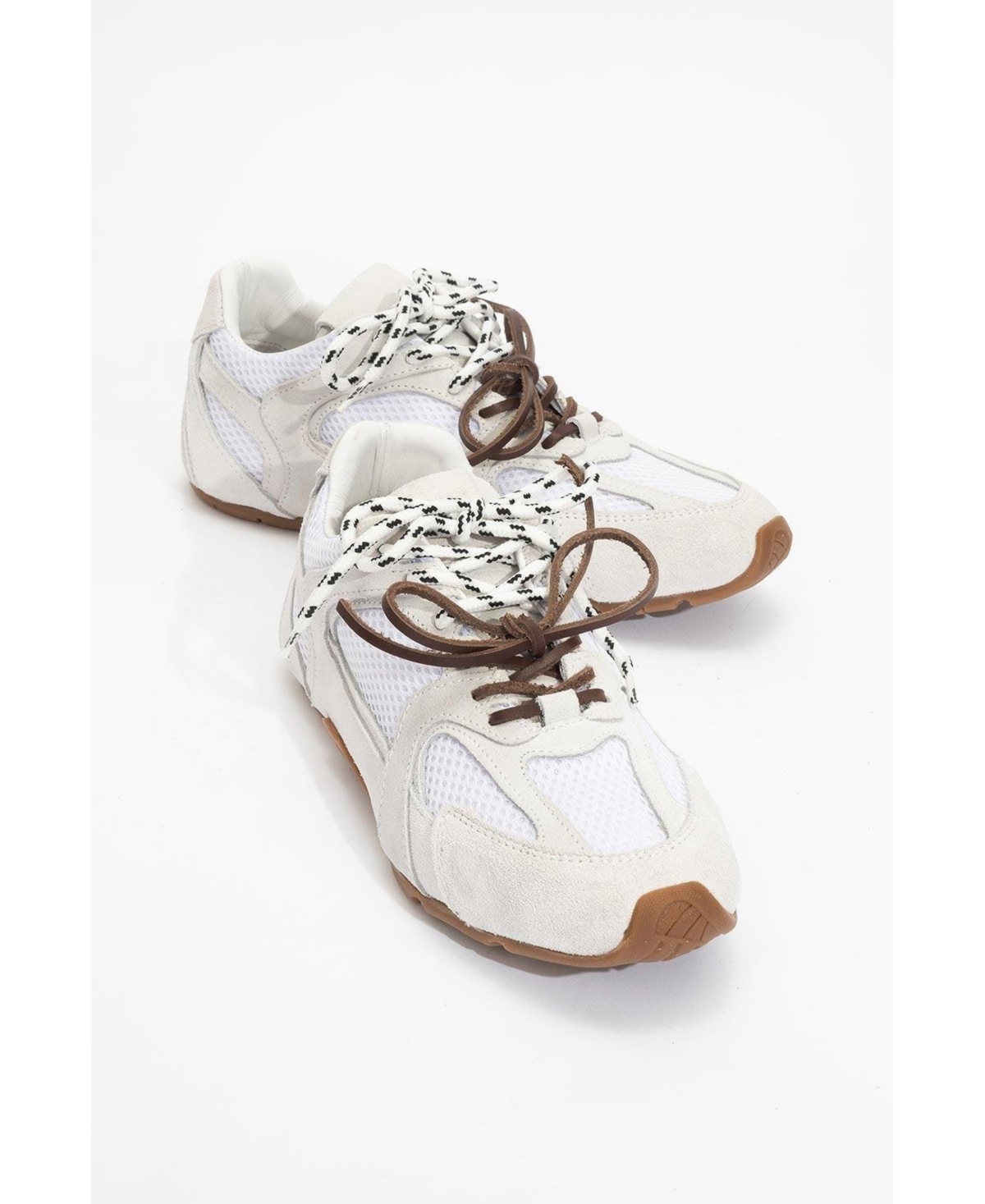 Click here for Selena Suede Leather Sneakers (Women) - White sued... prices