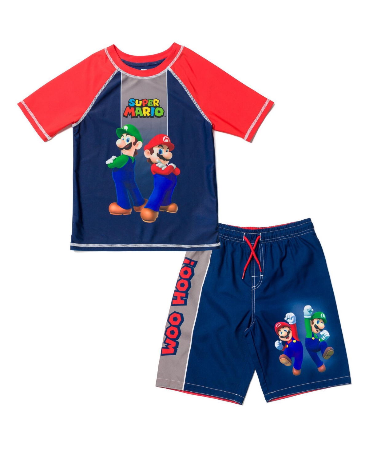 Click here for Nintendo Toddler Boys Rash Guard and Swim Trunks O... prices