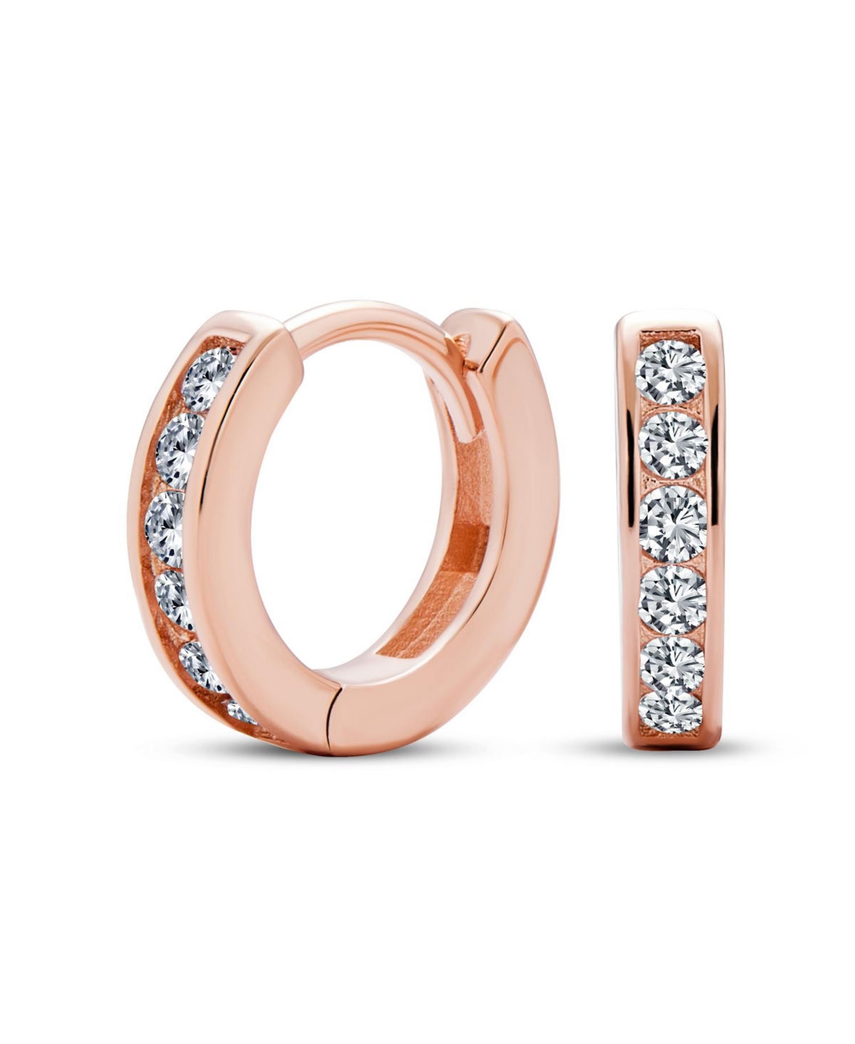 Click here for Bling Jewelry Delicate Tiny Cz Channel Set Huggie... prices