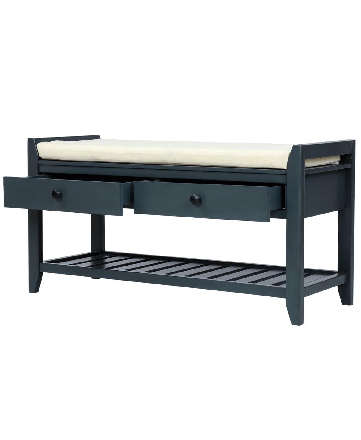 Click here for Entryway Storage Bench with Cushion Drawers and Sh... prices