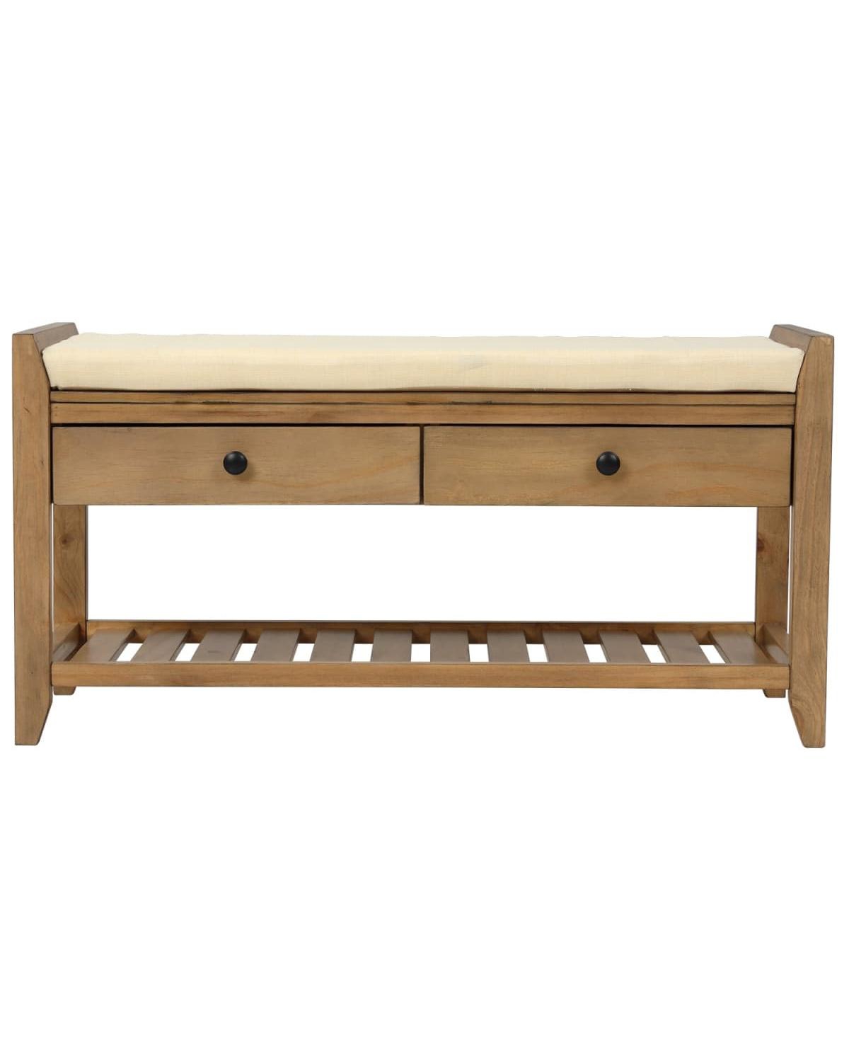 Click here for Entryway Storage Bench with Cushion Drawers and Sh... prices