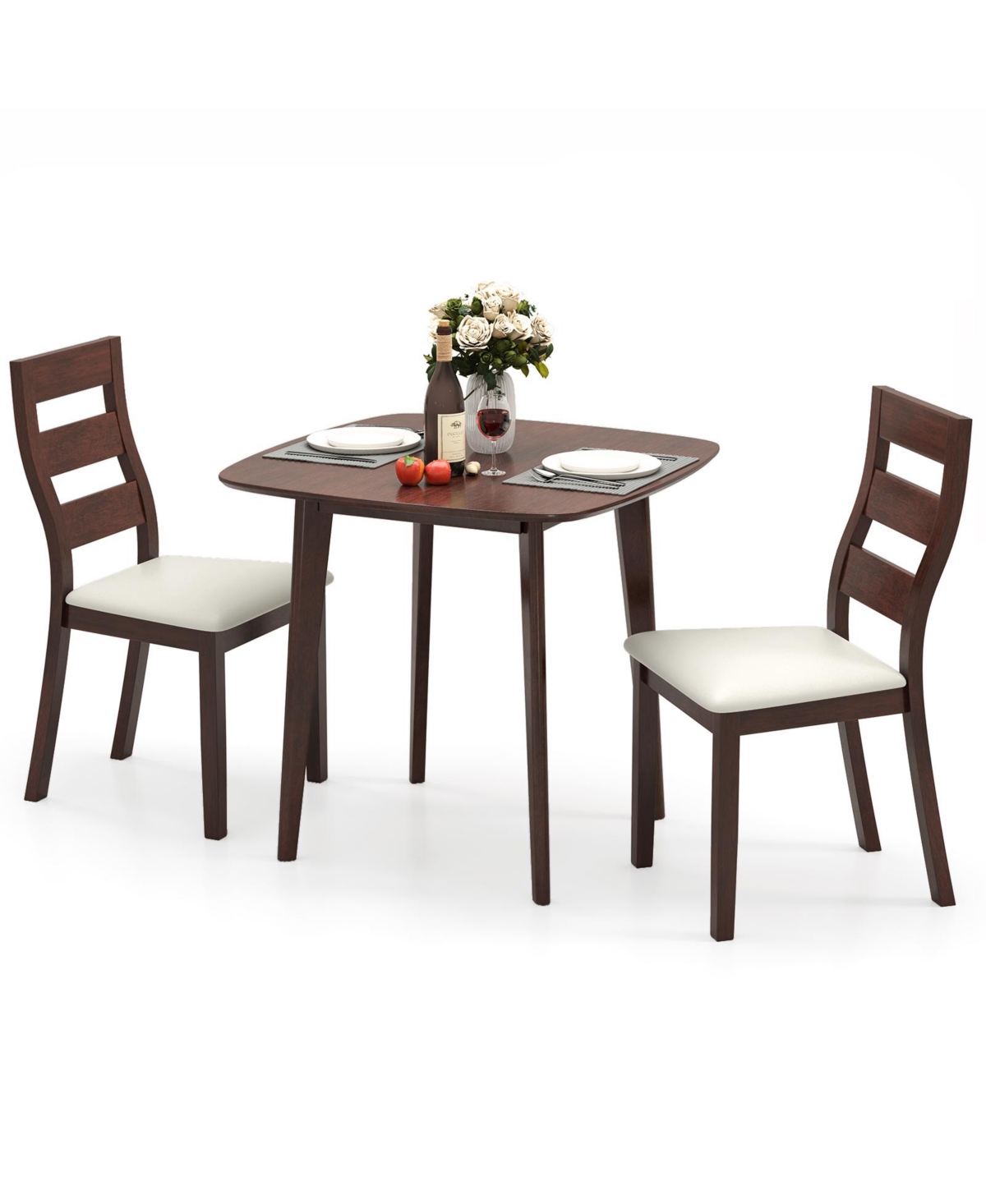 Click here for 3-Piece Dining Table Set with Wooden Square Kitche... prices