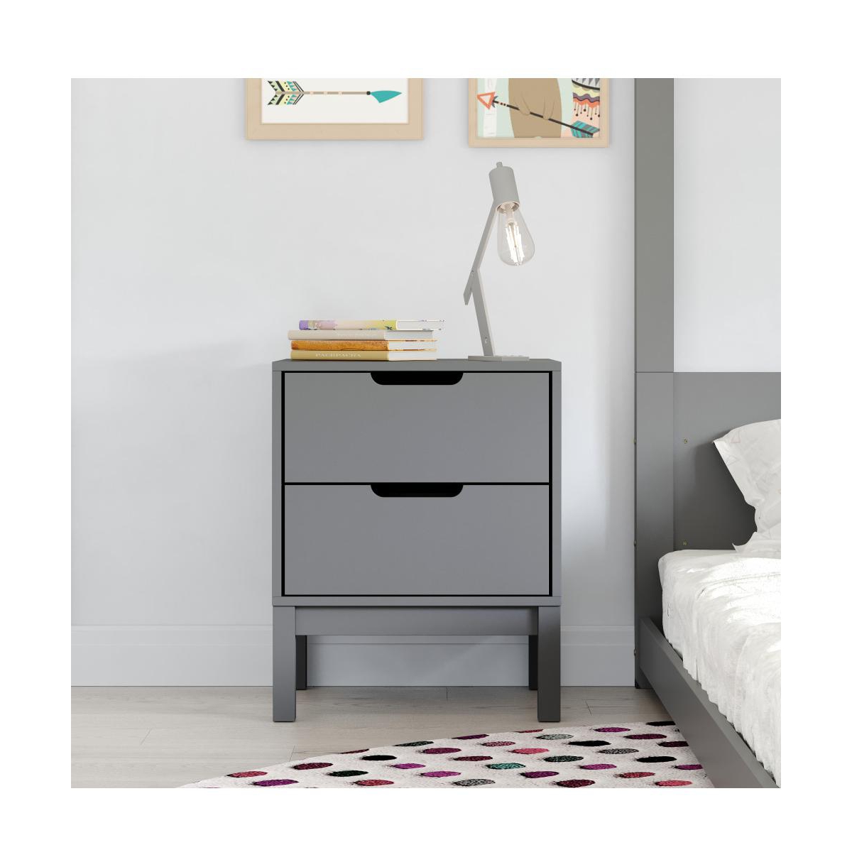 Click here for Samuel Kids Double-Drawer Night Stand With Solid W... prices