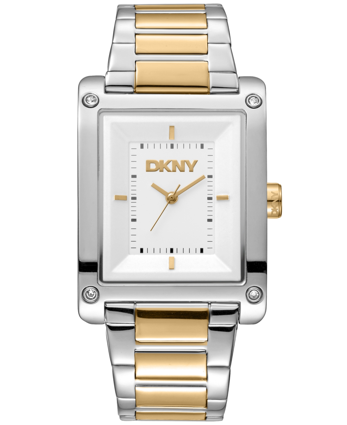 Click here for Dkny Womens Westside Maxi White Dial Gold Two-Tone... prices
