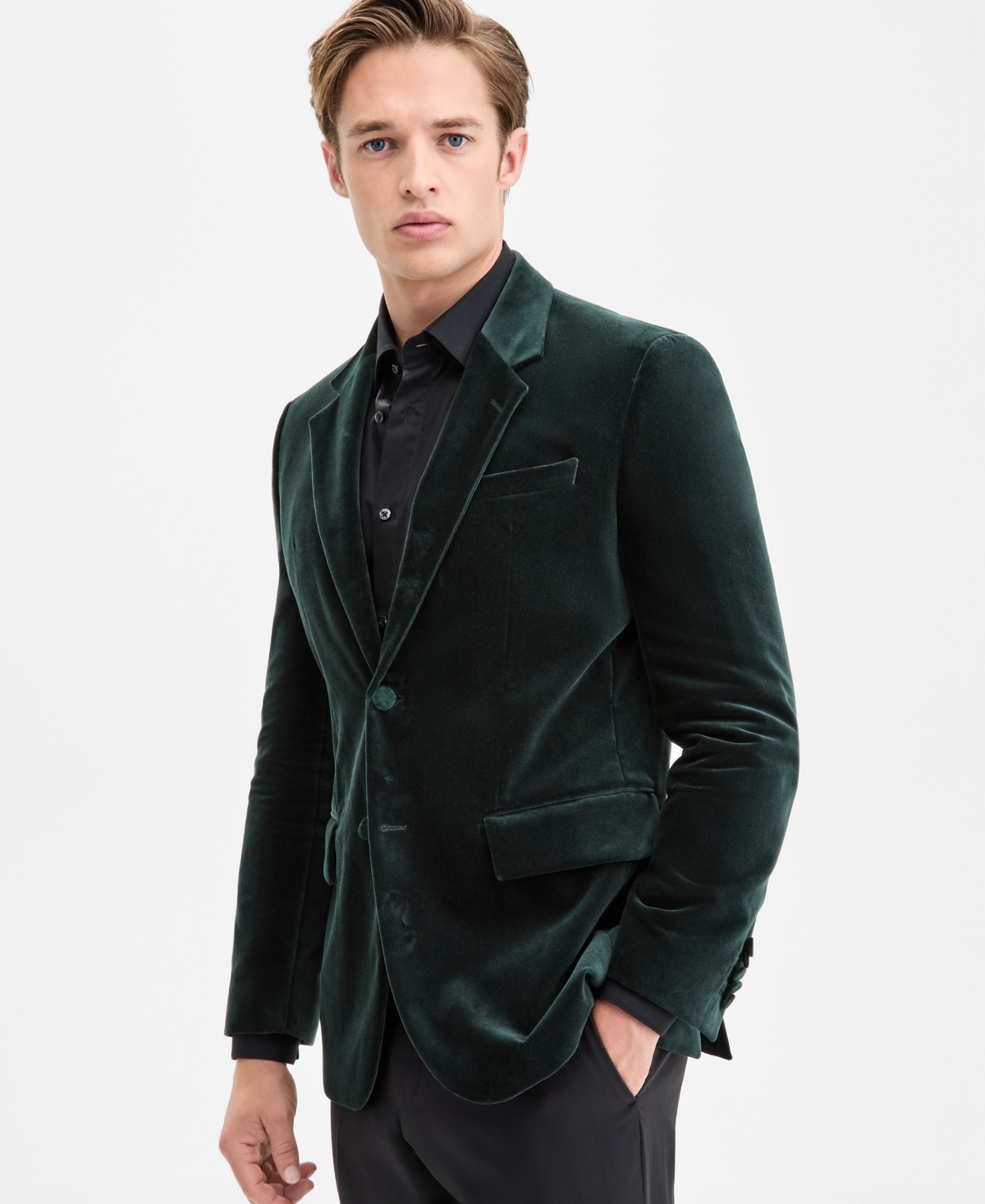 Click here for Hugo by Hugo Boss Mens Slim-Fit Solid Velvet Sport... prices