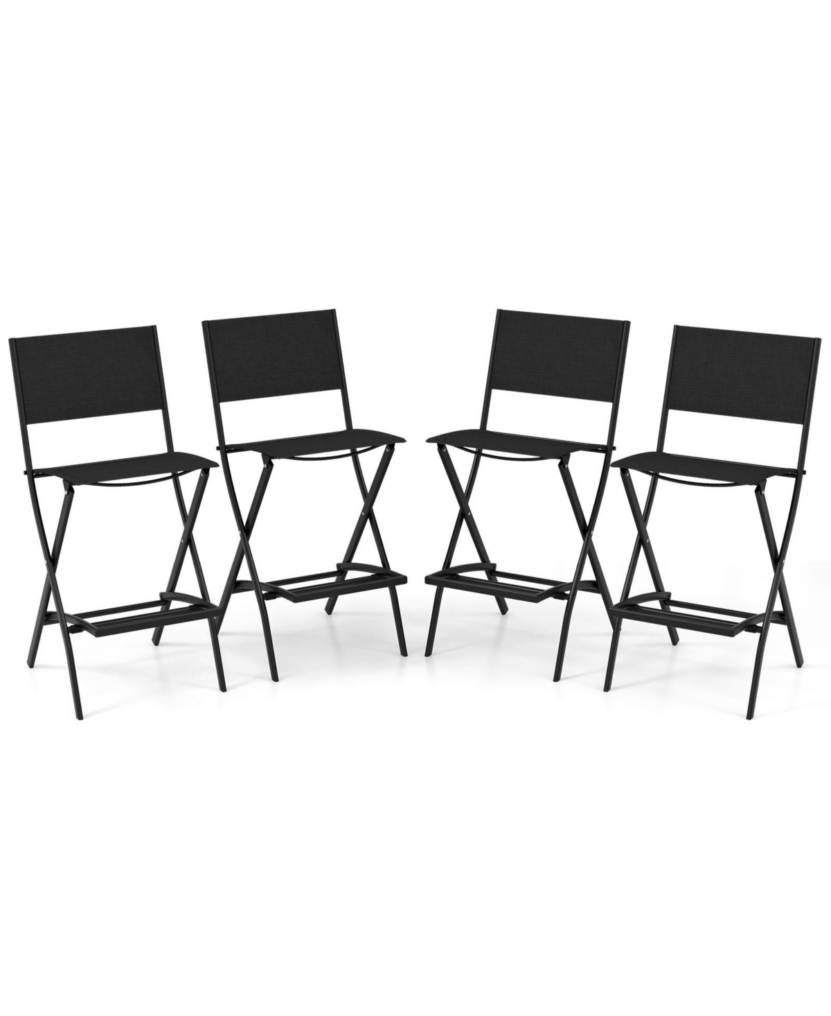 Click here for Outdoor Folding Bar Height Stool Set of 4 with Met... prices
