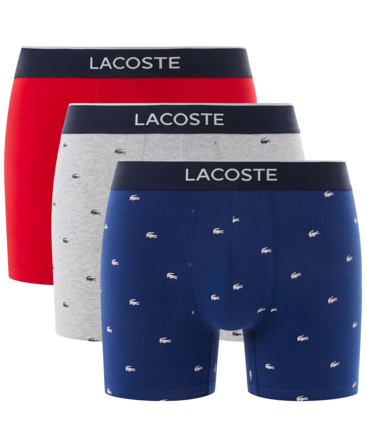 Click here for Lacoste Mens 3-Pack Regular-Fit Stretch Mini-Croc... prices