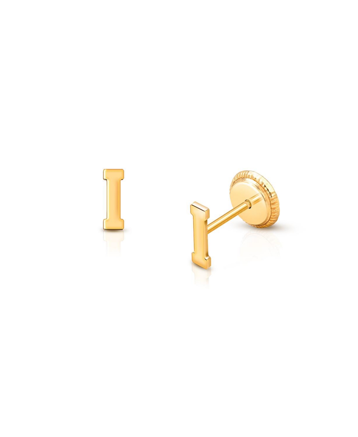 Click here for Tiny Blessings Childrens 14K Gold Initial Studs Gi... prices