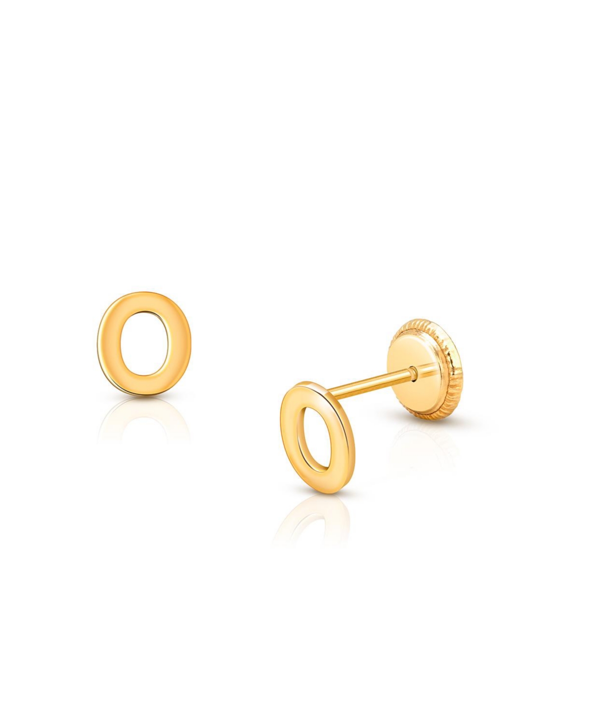 Click here for Tiny Blessings Childrens 14K Gold Initial Studs Gi... prices