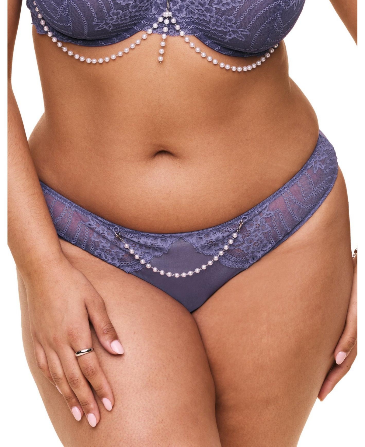 Click here for Adore Me Plus Size Nixie Tanga Panty - Dark purple prices