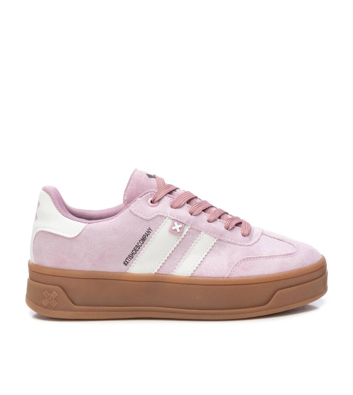 Click here for Womens Casual Suede Sneakers By Xti - Nude prices
