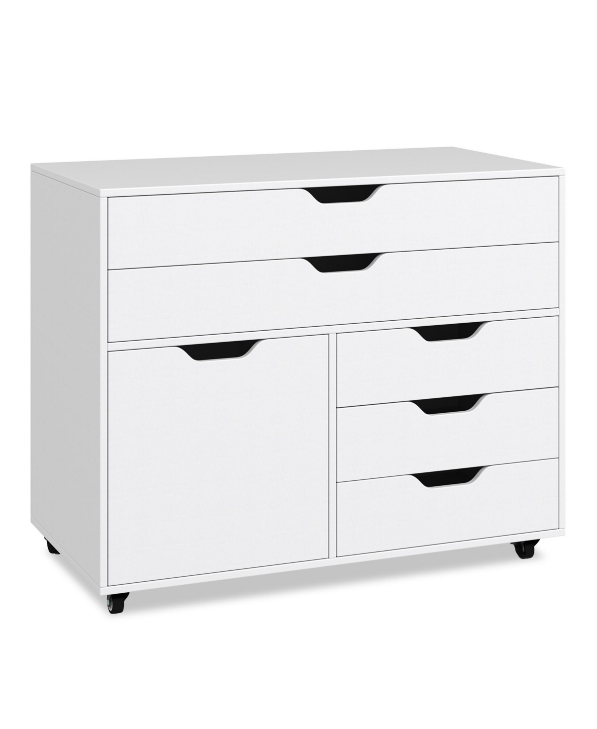 Click here for Vertical 5-Drawer Mobile Chest with Door and 5 Cas... prices