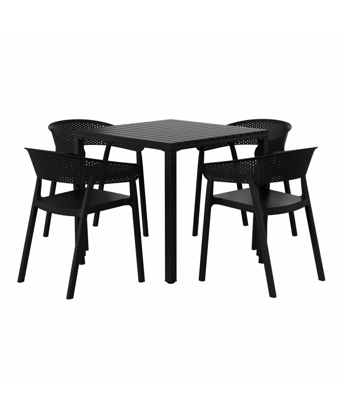 Click here for 5-Piece Outdoor Metal Frame Square Dining Table Pa... prices