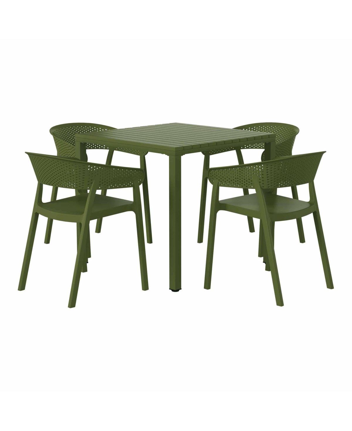 Click here for 5-Piece Outdoor Metal Frame Square Dining Table Pa... prices