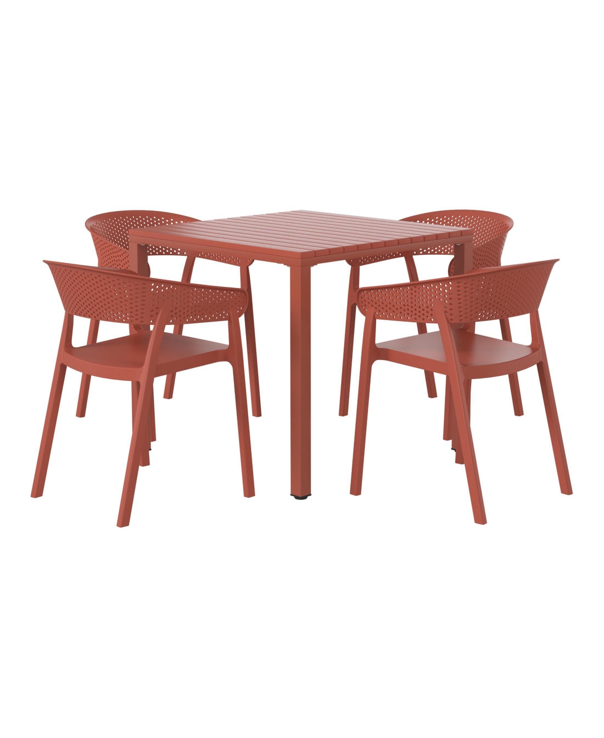 Click here for 5-Piece Outdoor Metal Frame Square Dining Table Pa... prices