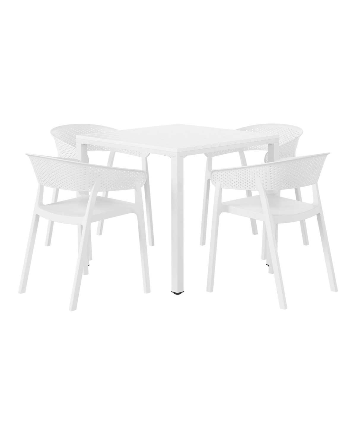 Click here for 5-Piece Outdoor Metal Frame Square Dining Table Pa... prices