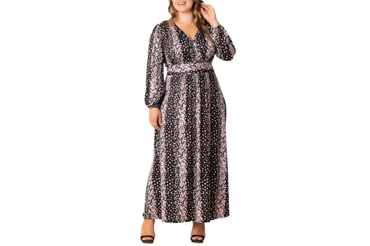Click here for Kiyonna Plus Size Kelsey Long Sleeve Maxi Dress -... prices