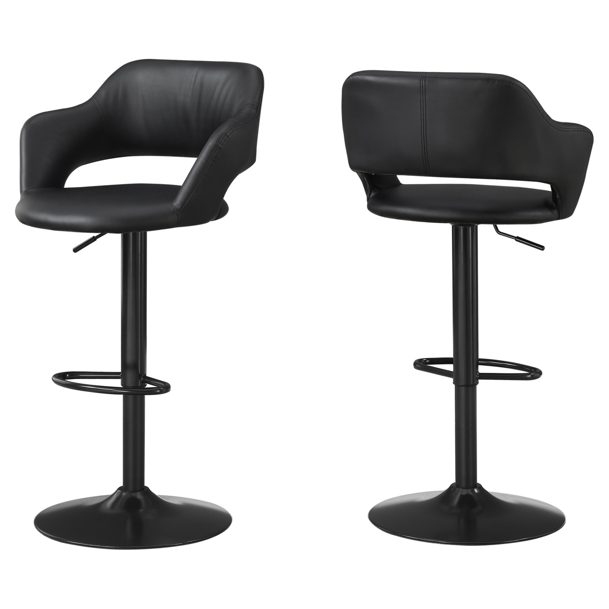 Click here for Faux Leather And Metal Low Back Adjustable Height... prices