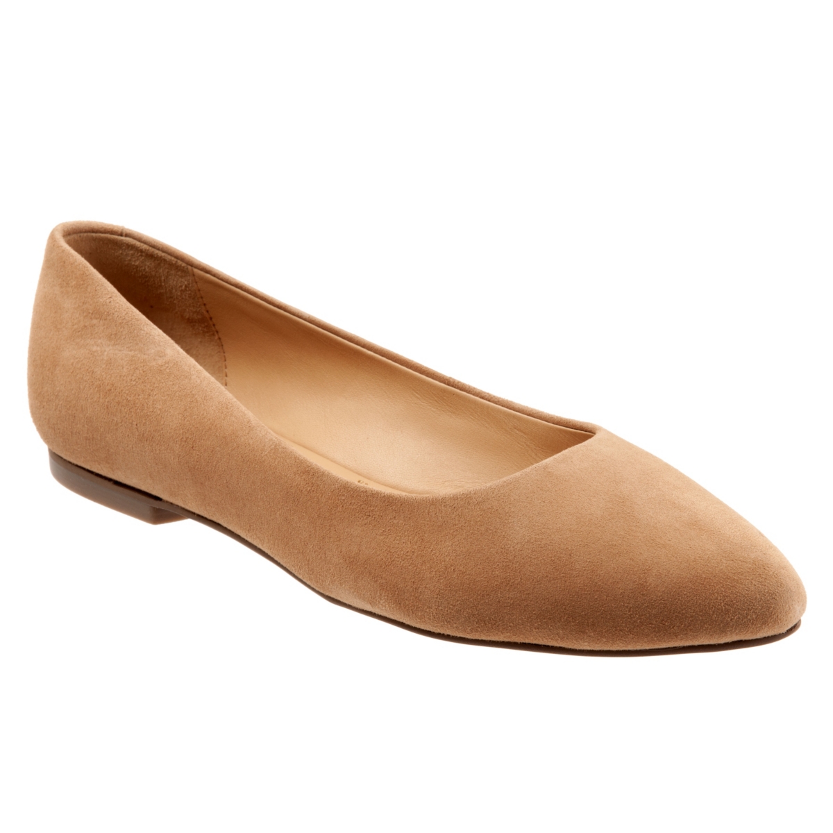 Click here for Trotters Estee Flat - Camel Suede prices