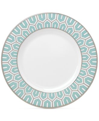 Lenox Brian Gluckstein by Clara Aqua Bone China Salad Plate - Macy's