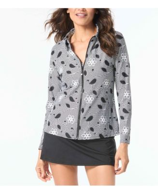 Beach House Zip Front Rash Guard - Macy's