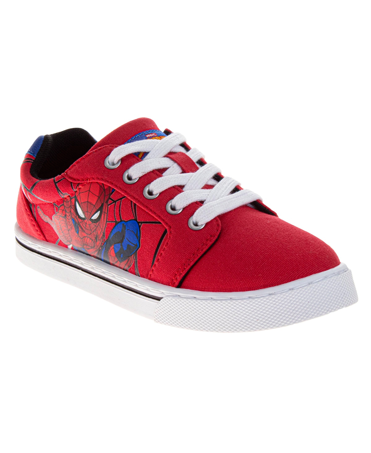 Click here for Spider-Man Little and Big Boys Lace Up Canvas Snea... prices