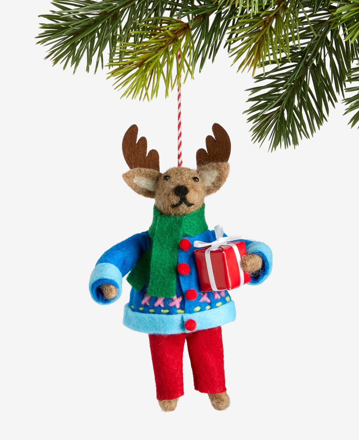 Click here for Holiday Lane Tiny Tidings Gift-Bearing Moose Ornam... prices