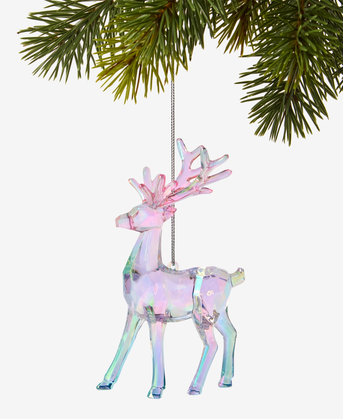 Click here for Holiday Lane Pastel Shine Pink and Blue Reindeer O... prices